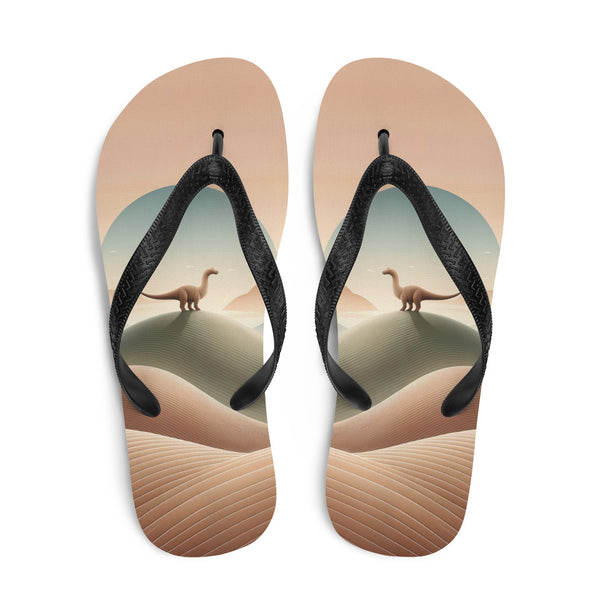 Minimalist Dino - Dinosaur Flip Flops